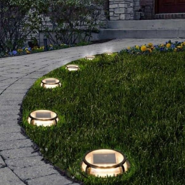 MyHOME Solar Multi-Surface LED Lights 12 Lumen Deck Driveway, Accent Lights- 4 Pack