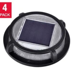 MyHOME Solar Multi-Surface LED Lights 12 Lumen Deck Driveway, Accent Lights- 4 Pack