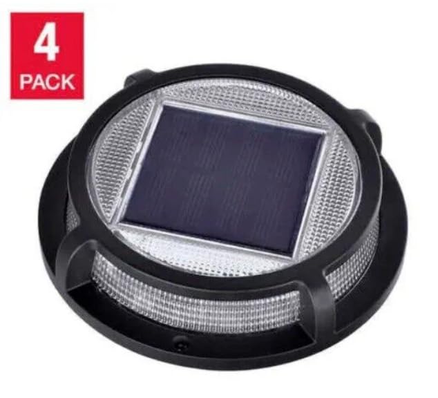 MyHOME Solar Multi-Surface LED Lights 12 Lumen Deck Driveway, Accent Lights- 4 Pack