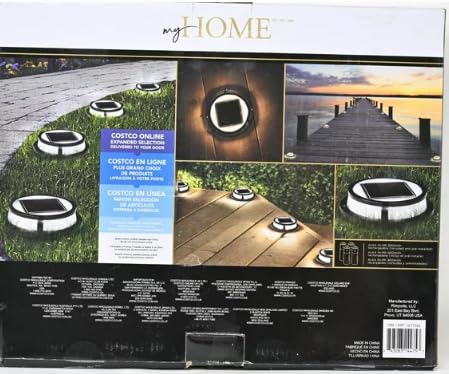 MyHOME Solar Multi-Surface LED Lights 12 Lumen Deck Driveway, Accent Lights- 4 Pack