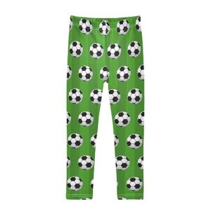 soccer ball toddlers girls' leggings soft comfortable 7-8t girls athletic leggings moisture wicking girls clothes for daily wear walking dance yoga gym multi