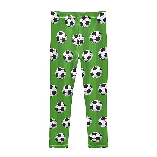 Soccer Ball Toddlers Girls' Leggings Soft Comfortable 7-8T Girls Athletic Leggings Moisture Wicking Girls Clothes for Daily Wear Walking Dance Yoga Gym Multi