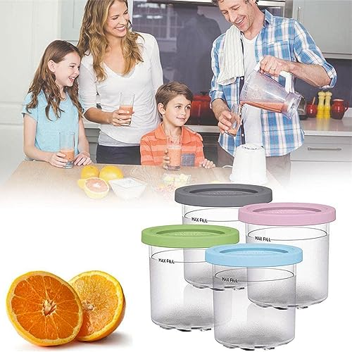 Creami Pints, for Ninja Creami Deluxe Pints,16 OZ Creami Containers Safe and Leak Proof for NC301 NC300 NC299AM Series Ice Cream Maker