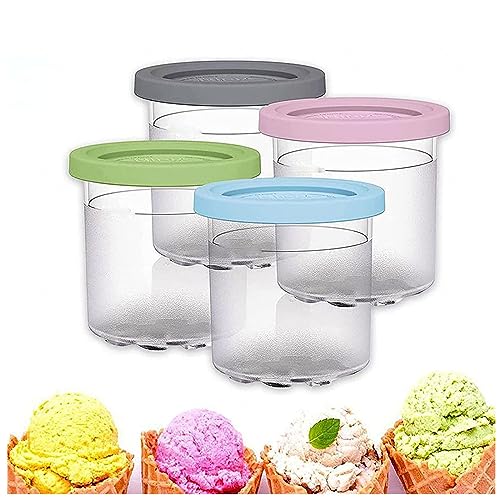 Creami Pints, for Ninja Creami Deluxe Pints,16 OZ Creami Containers Safe and Leak Proof for NC301 NC300 NC299AM Series Ice Cream Maker