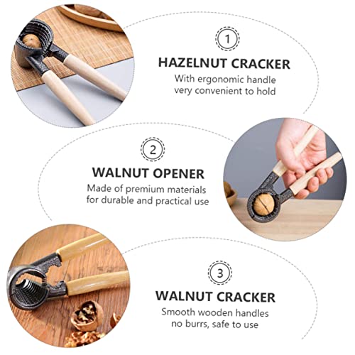 Black Walnut 1pc Nutcracker Wine Opener Electric Crab Tools Electric Tool Chestnut Opener Peanut Crackers Tool Lobster Aluminum Alloy Chestnut Walnut Shell Opener Hazelnut Heavy