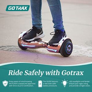 Gotrax Glide Hoverboard for Kids Ages 6-12, Hover Board with Music Speaker & LED Lights, Smart Self Balancing Scooters Hover Board for Kids Adults Gifts, UL2272 Certified(Purple)