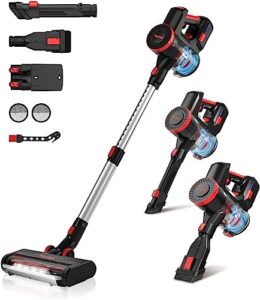 vaclab cordless vacuum cleaner, 25kpa lightweight stick vacuum with all-terrain brush heads, 6-in-1 multifunctional stick & handheld vacuum, rechargeable wireless vacuum for hard floor carpet