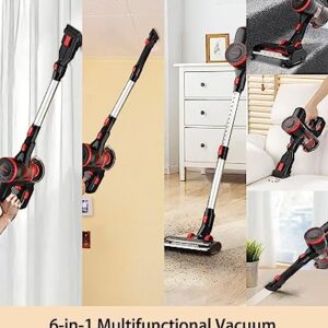 VACLAB Cordless Vacuum Cleaner, 25Kpa Lightweight Stick Vacuum with All-Terrain Brush Heads, 6-in-1 Multifunctional Stick & Handheld Vacuum, Rechargeable Wireless Vacuum for Hard Floor Carpet