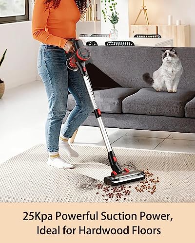 VACLAB Cordless Vacuum Cleaner, 25Kpa Lightweight Stick Vacuum with All-Terrain Brush Heads, 6-in-1 Multifunctional Stick & Handheld Vacuum, Rechargeable Wireless Vacuum for Hard Floor Carpet