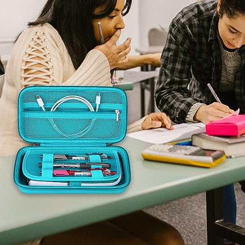 BOVKE Carrying Case for Texas Instruments TI-30XS Multiview/TI-34 Multiview/TI-36X Pro Scientific Calculator, Extra Mesh Pocket for USB Cables Pens Other School Supplies, Green