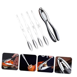 UPKOCH 1 Set 5 Pcs Crab Claws Crab Leg Tools Crab Scissor crawfish picks crab tool nut stainless steel forks stainless steel scoop Seafood Tool Crab Forks crab sticks lobster Zinc alloy