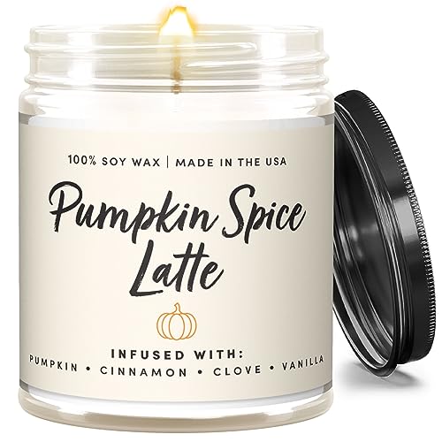 Fall Candles, Pumpkin Spice Candles for Home, Autumn Candle, Pumpkin Candle, Fall Scented Candles for Home, Fall Home Decor, Fall Bathroom Decor, Autumn Decor, Hello Pumpkin, Hello Fall - 9oz