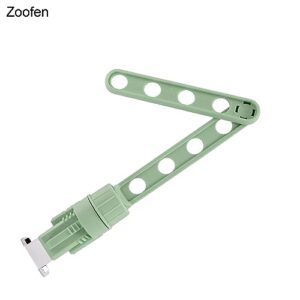 Zoofen 2-Pack Folding Clothes Drying Rack Plastic Portable Clothes Hanger Rack with 8 Holes for Travel/Hotel Apartment/Student Apartment(Green)