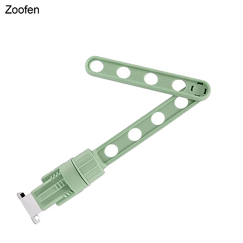 Zoofen 2-Pack Folding Clothes Drying Rack Plastic Portable Clothes Hanger Rack with 8 Holes for Travel/Hotel Apartment/Student Apartment(Green)