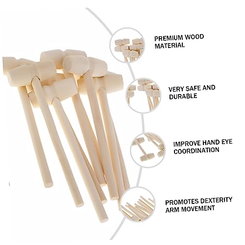 Crab Mallet 100 pcs Tool Props Multitool Double DIY Chocolate Stick Breakable for Tools Wood Creative Oval Multi- Toy Hammers Cake ing Wooden Decorating Seafood