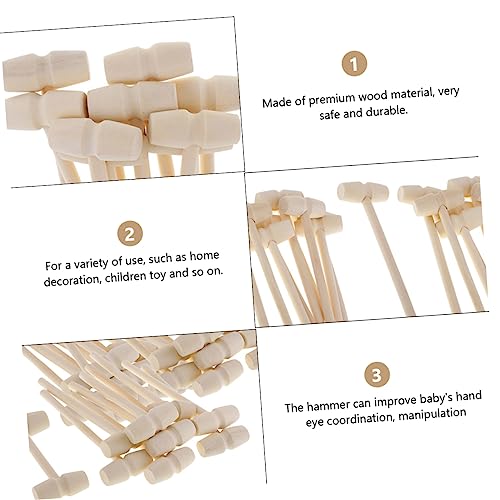 Crab Mallet 100 pcs Tool Props Multitool Double DIY Chocolate Stick Breakable for Tools Wood Creative Oval Multi- Toy Hammers Cake ing Wooden Decorating Seafood