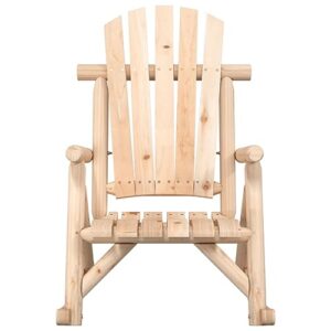 YAFF Patio Rocking Chair 27.2"x37.8"x39.8" Solid Wood Spruce-3345