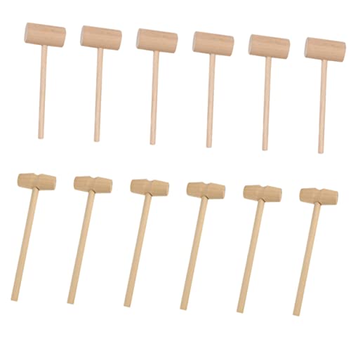 Food Mallet 40pcs Wooden Hammer Crab Cake Crab Mini Chocolate Crab Mallet Seafood Pounding Tool Wood Cake Hammer Wood Crab Mallets Mini Wooden Hammer Mallet Puzzle Set