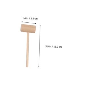 Food Mallet 40pcs Wooden Hammer Crab Cake Crab Mini Chocolate Crab Mallet Seafood Pounding Tool Wood Cake Hammer Wood Crab Mallets Mini Wooden Hammer Mallet Puzzle Set