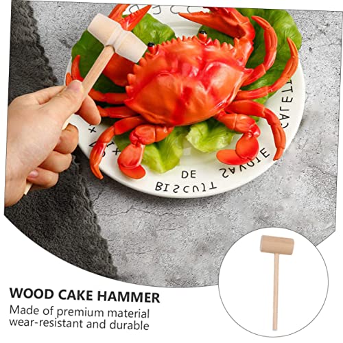 Food Mallet 40pcs Wooden Hammer Crab Cake Crab Mini Chocolate Crab Mallet Seafood Pounding Tool Wood Cake Hammer Wood Crab Mallets Mini Wooden Hammer Mallet Puzzle Set