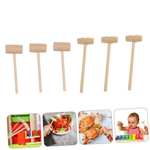 Food Mallet 40pcs Wooden Hammer Crab Cake Crab Mini Chocolate Crab Mallet Seafood Pounding Tool Wood Cake Hammer Wood Crab Mallets Mini Wooden Hammer Mallet Puzzle Set