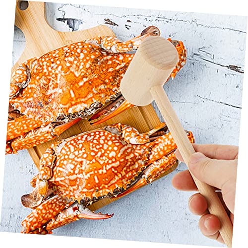 Food Mallet 40pcs Wooden Hammer Crab Cake Crab Mini Chocolate Crab Mallet Seafood Pounding Tool Wood Cake Hammer Wood Crab Mallets Mini Wooden Hammer Mallet Puzzle Set