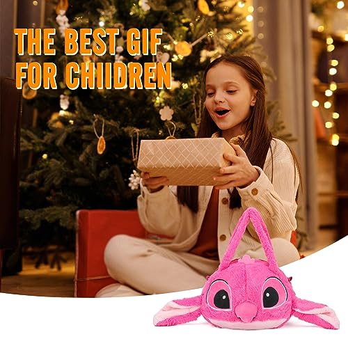 Interstellar Baby Plush Wallet, Crossbody Bag, Cute Plush Sewn Wallet, 9.8-inch Sewn Plush Toy, Best Gift for Boys and Girls (Pink)