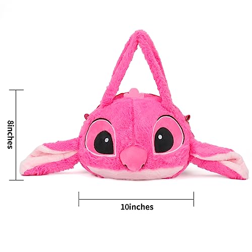 Interstellar Baby Plush Wallet, Crossbody Bag, Cute Plush Sewn Wallet, 9.8-inch Sewn Plush Toy, Best Gift for Boys and Girls (Pink)