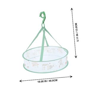 STOBAZA 1pc Clothes Basket Hangers for Clothes Outfit Hangers Makeup Sponges Clothes Dryer Net Mesh Clothes Drying Rack Foldable Sweater Drying Basket Polyester Green Puff Drying Net Flat