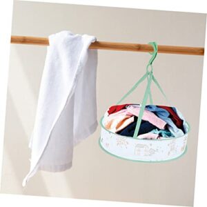 STOBAZA 1pc Clothes Basket Hangers for Clothes Outfit Hangers Makeup Sponges Clothes Dryer Net Mesh Clothes Drying Rack Foldable Sweater Drying Basket Polyester Green Puff Drying Net Flat