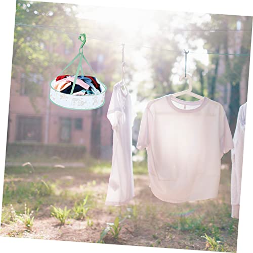 STOBAZA 1pc Clothes Basket Hangers for Clothes Outfit Hangers Makeup Sponges Clothes Dryer Net Mesh Clothes Drying Rack Foldable Sweater Drying Basket Polyester Green Puff Drying Net Flat