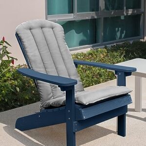 YEFU Outdoor Rocking Chair with Thin Cushion, Adirondack Chair for Indoor and Outdoor, Used in Patio, Fire Pit, Deck, Garden, Campfire Chairs(Gray Chair+Gray Cushion)