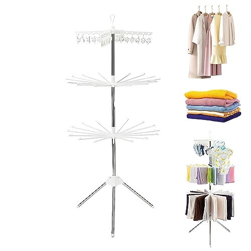 Clothes Drying Rack, Stainless Steel Drying Rack Clothing, Outdoor Clothes Drying Rack, Baby Drying Rack, Foldable Floor Drying Rack, Spiral Balcony Mobile Towel Rack, Tripod Clothes Drying Rack