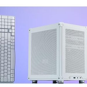 JONSBO C6 White Mini MATX Mesh Case,Simple Compact Desktop Micro ATX Chassis,Upper Cover/Side Panel Tool-Free Open pc case, ATX Power Bite (L185mm Max.),Support 75mm CPU Cooler,GPU200-255mm