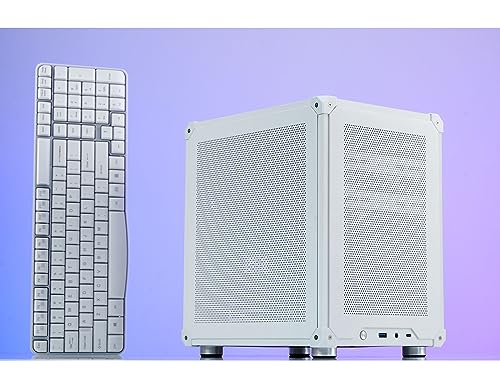 JONSBO C6 White Mini MATX Mesh Case,Simple Compact Desktop Micro ATX Chassis,Upper Cover/Side Panel Tool-Free Open pc case, ATX Power Bite (L185mm Max.),Support 75mm CPU Cooler,GPU200-255mm