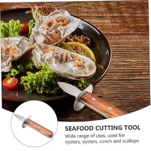 BESTonZON 1Pc seafood shucking tool scallop knife seafood shellfish knife Oyster Opener mussels knife Shellfish Opener Tool Clam Shucker Oyster Shucking Kit kitchen supplies