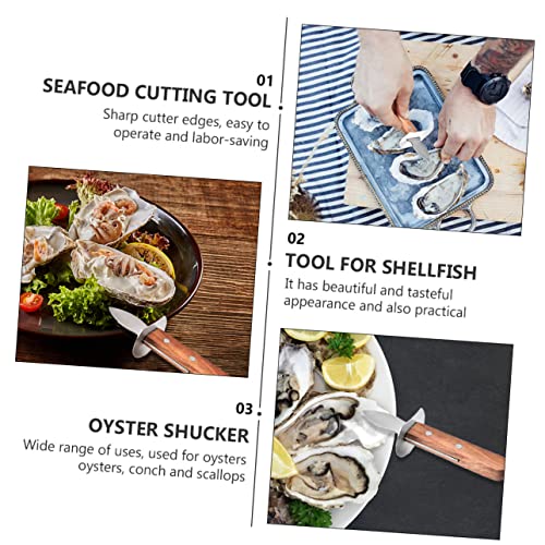 BESTonZON 1Pc seafood shucking tool scallop knife seafood shellfish knife Oyster Opener mussels knife Shellfish Opener Tool Clam Shucker Oyster Shucking Kit kitchen supplies