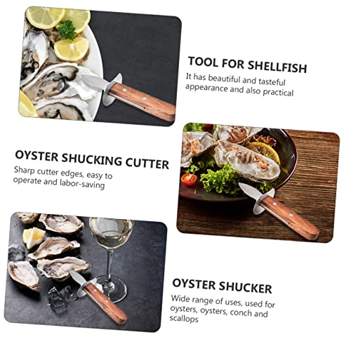 BESTonZON 1Pc seafood shucking tool scallop knife seafood shellfish knife Oyster Opener mussels knife Shellfish Opener Tool Clam Shucker Oyster Shucking Kit kitchen supplies