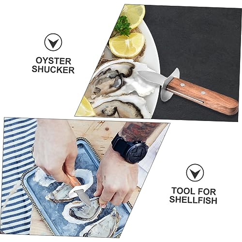 BESTonZON 1Pc seafood shucking tool scallop knife seafood shellfish knife Oyster Opener mussels knife Shellfish Opener Tool Clam Shucker Oyster Shucking Kit kitchen supplies