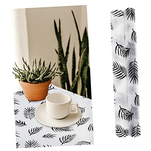 Shelf Liner 1 PC Pad Metal Trim Drawer Mats for Kitchen Cabinets Plastic Desk Mat Monstera Placemats Eva Table Cover Oil- Proof Table Cloth Desktop Mat Banquet