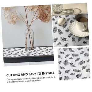 Shelf Liner 1 PC Pad Metal Trim Drawer Mats for Kitchen Cabinets Plastic Desk Mat Monstera Placemats Eva Table Cover Oil- Proof Table Cloth Desktop Mat Banquet