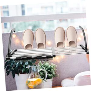 Alipis Balcony Drying Rack Foldable Hangers Folding Hanging Rack Clothing Racks for Home Towel Drying Rack Clothes Rack Drying Laundry Drying Rack Socks Hanger Laundry Hanging Shelf Small