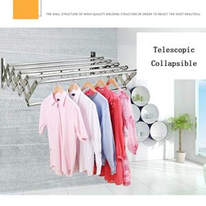 Wall Mounted Towel Bar Bath Dryer Folding Clothes Airer Holder Shelf Accordion Style Clothes Drying Rack Great for Laundry Room Bathroom Airer (Size : 70Cm)