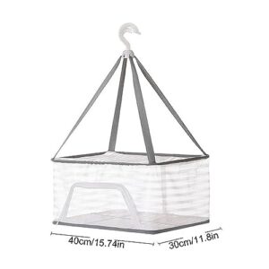 Clothes Drying Basket,Flat Space-Saving Drying Net Basket | Windproof Flat Clothes Drying Rack for Sweaters, Underwear, Towels, Hats, Scarves, Diapers, Gloves, Plants Buds Buogint