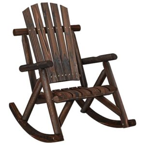 NusGear Patio Rocking Chair 27.2"x37.8"x39.8" Solid Wood Spruce-21792