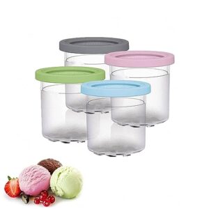 creami pints and lids, for creami ninja ice cream pint containers,16 oz ice cream containers airtight and leaf-proof for nc301 nc300 nc299am series ice cream maker