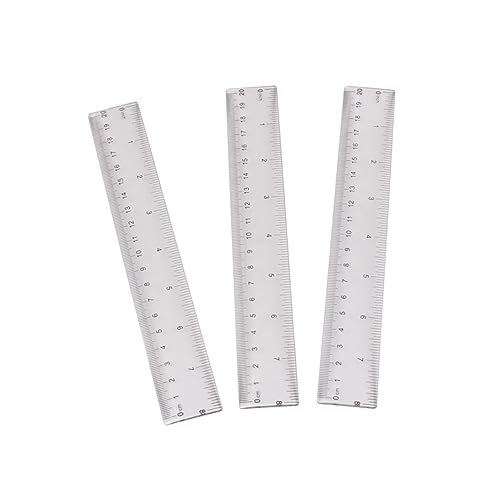 Plastic Measuring Ruler 16pcs graphing Ruler Clear Measuring Tools Stationery Ruler Ruler Tailor Ruler Stationery Precision Ruler Plastic rulers Clear Ruler Centimeter Ruler use