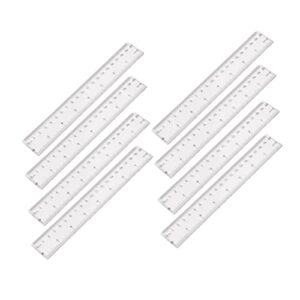 Plastic Measuring Ruler 16pcs graphing Ruler Clear Measuring Tools Stationery Ruler Ruler Tailor Ruler Stationery Precision Ruler Plastic rulers Clear Ruler Centimeter Ruler use