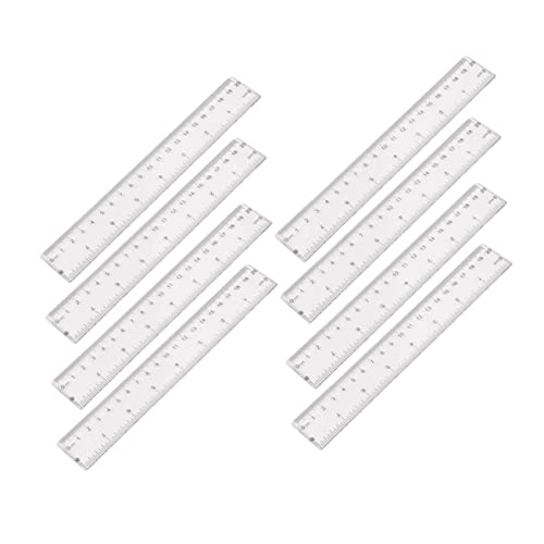 Plastic Measuring Ruler 16pcs graphing Ruler Clear Measuring Tools Stationery Ruler Ruler Tailor Ruler Stationery Precision Ruler Plastic rulers Clear Ruler Centimeter Ruler use