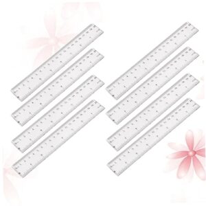 Plastic Measuring Ruler 16pcs graphing Ruler Clear Measuring Tools Stationery Ruler Ruler Tailor Ruler Stationery Precision Ruler Plastic rulers Clear Ruler Centimeter Ruler use